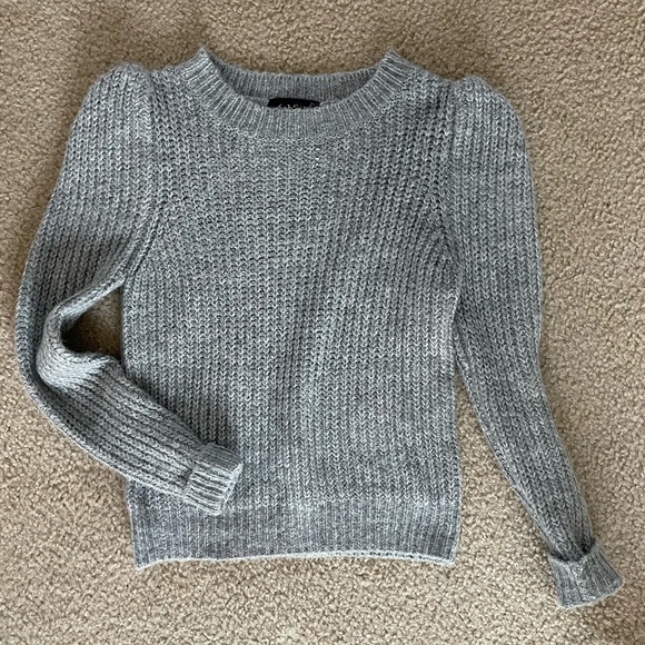 Sweaters | Puffed Shoulder Knit Sweater | Poshmark